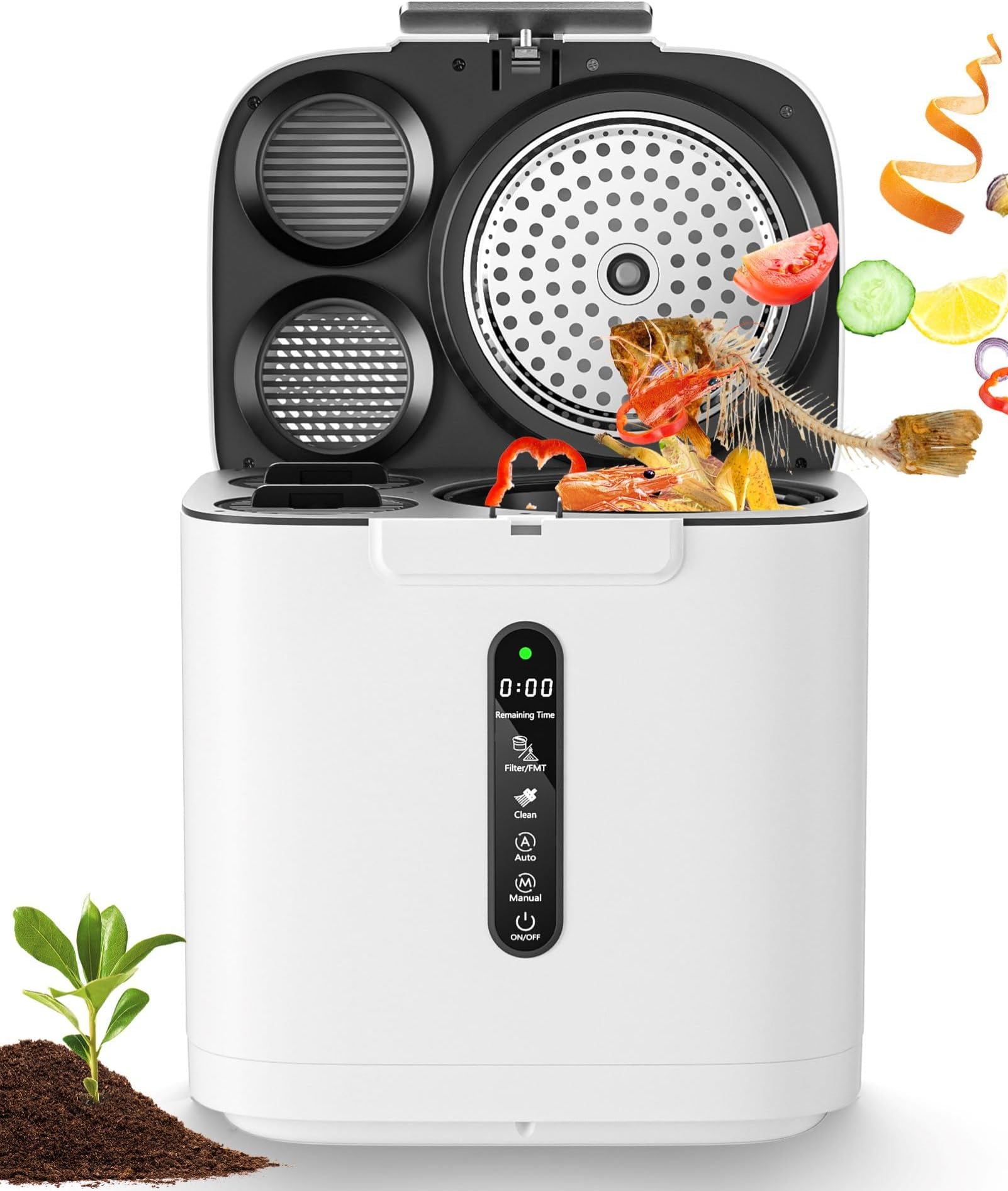 Amazon.com : Electric Composter for Kitchen, 4L Compost Bin, Odorless ...