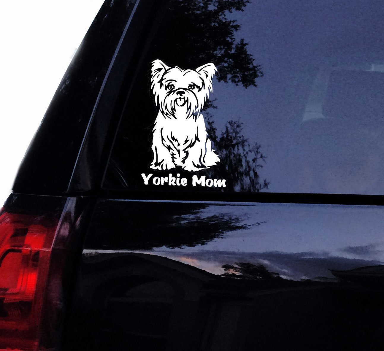 Amazon.com - YORKIE Mom Decal - Cute Yorkshire Terrier Dog Vinyl Car ...