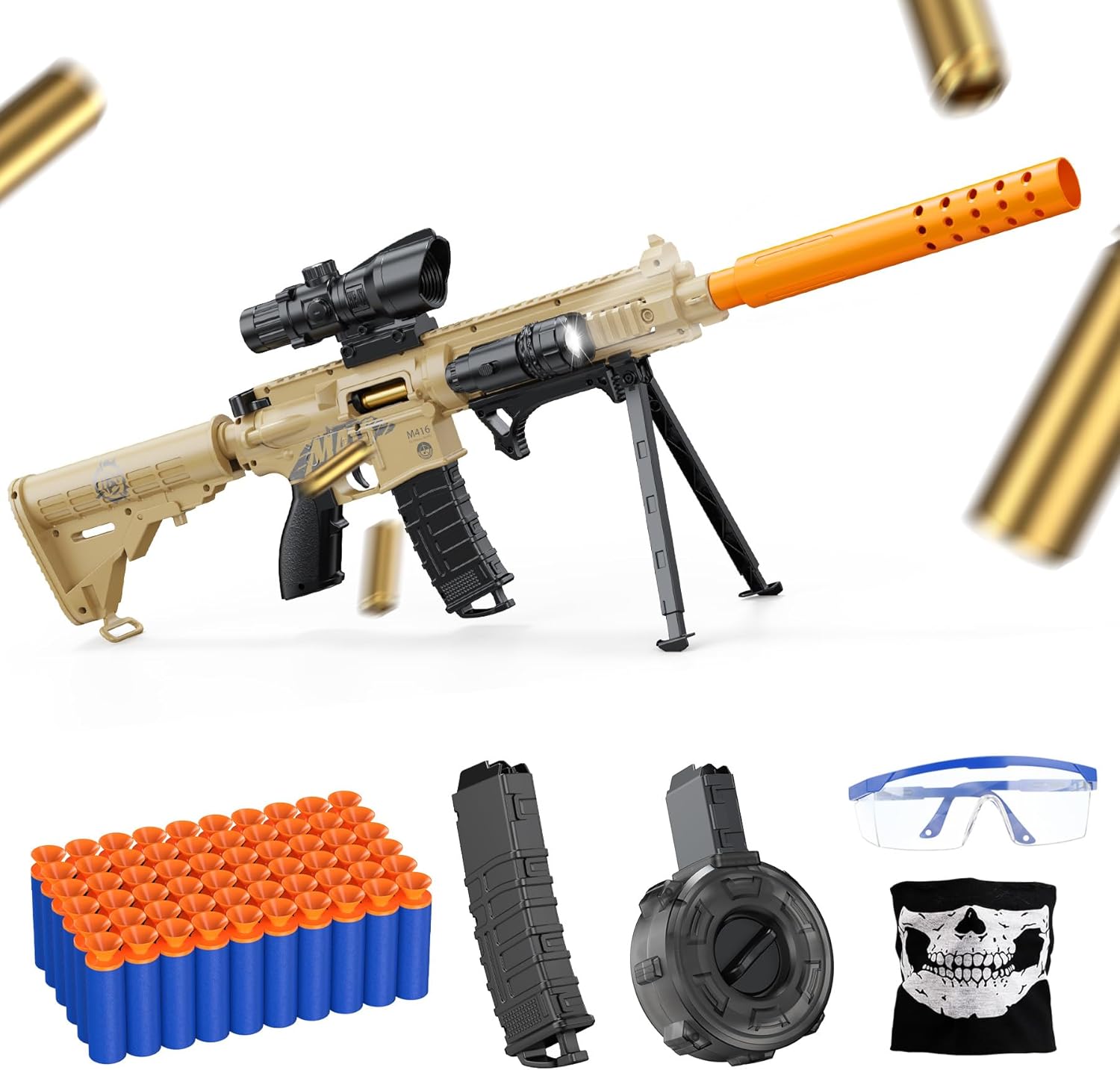 Amazon.com: Toy Gun with Soft Bullets Shell Ejecting, Manual Foam ...