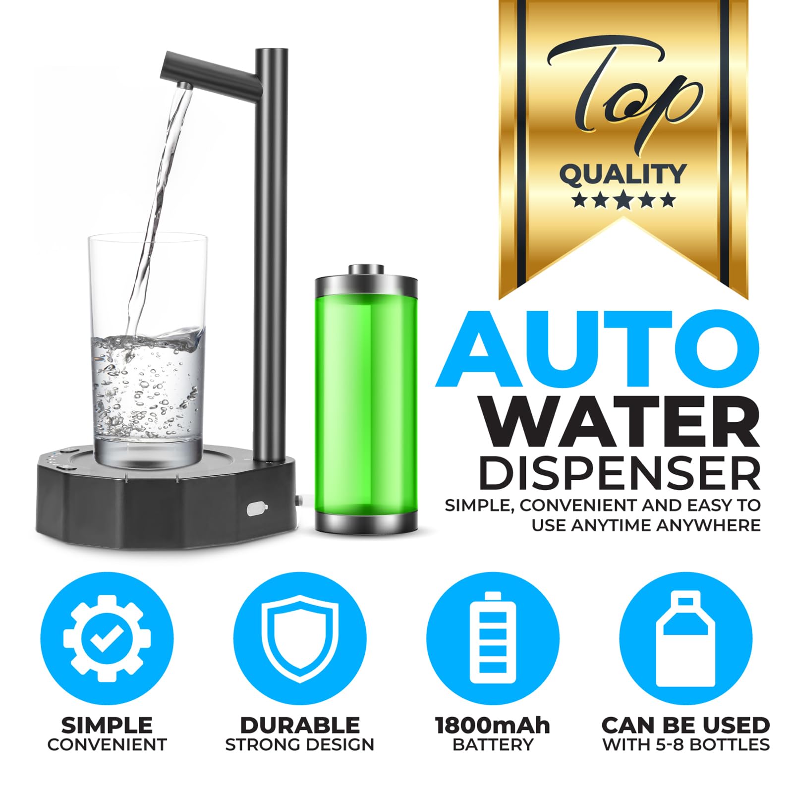 Snapklik.com : Desktop Water Bottle Dispenser,Convenient Automatic ...