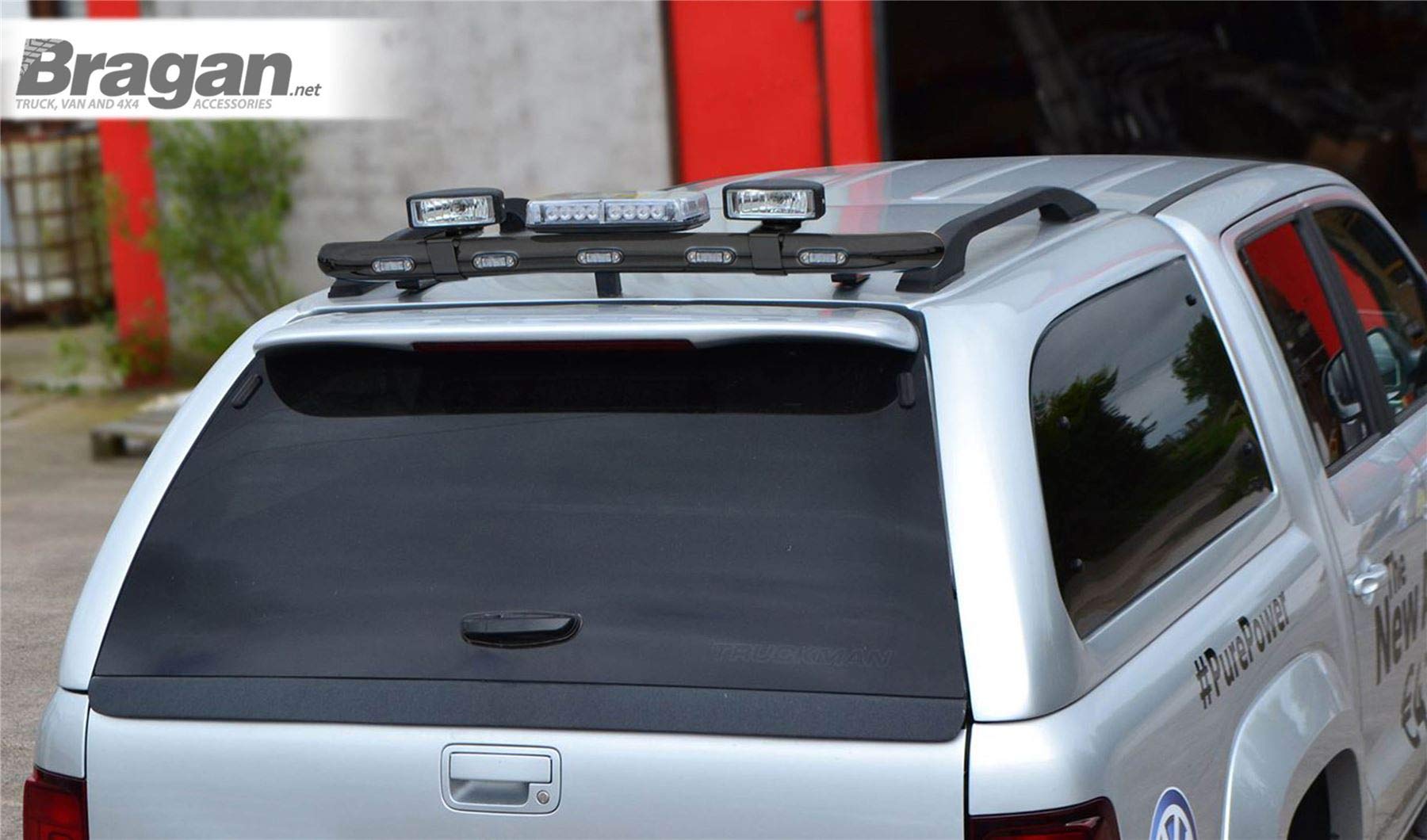 Buy Bragan BRA45117B45-BLACK 4x4 Rear Top Roof Spotlight Lamp Bar Matte ...