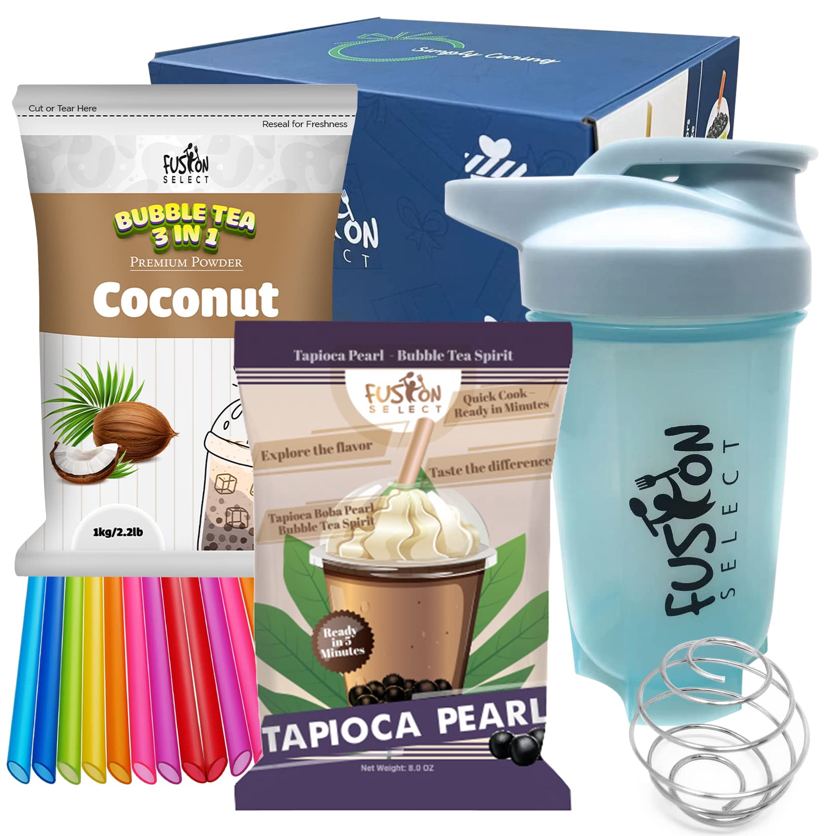 Buy Fusion Select DIY Bubble Tea Kit Coconut Flavored Bubble Tea Drink ...