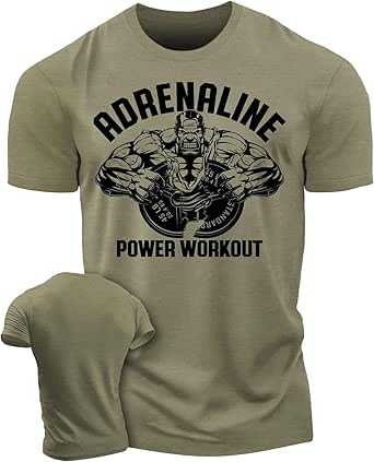 Amazon.com: Adrenalin Pure Power Motivational Workout Shirts for Men ...
