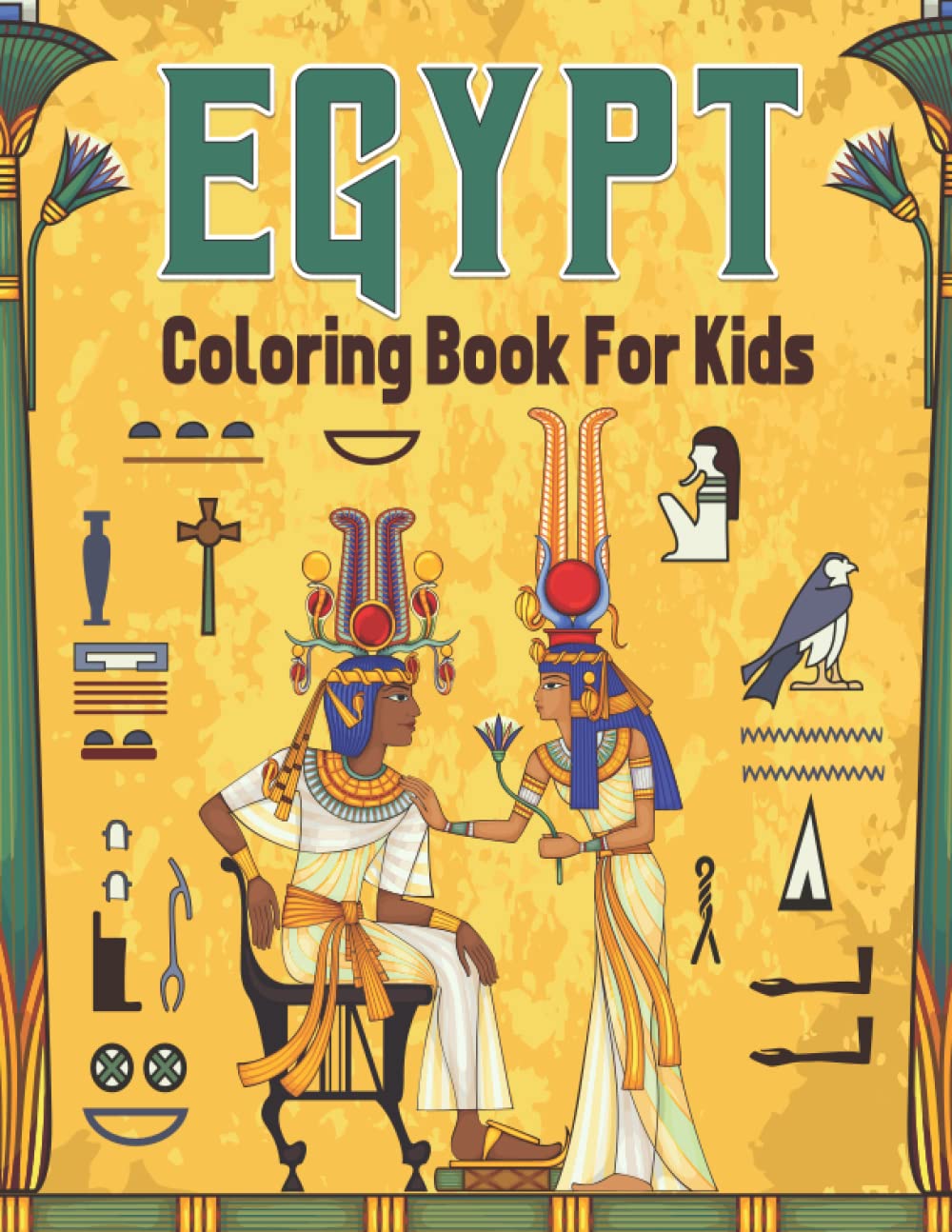 Buy Egypt Adults Coloring Book: Cute Adults Ancient Egypt Coloring Book ...