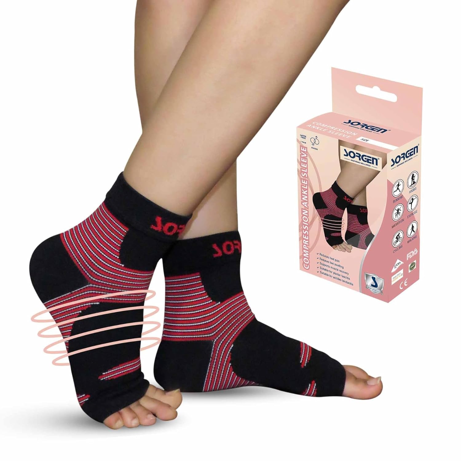 Buy Sorgen Compression Compression Ankle Sleeve | Ankle Socks for ...