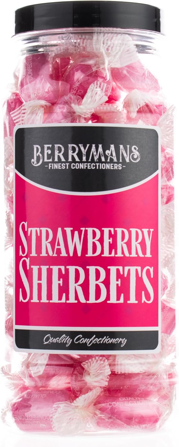 Original Strawberry Sherbets Sherbet Lemons Retro Sweets Gift Jar by ...