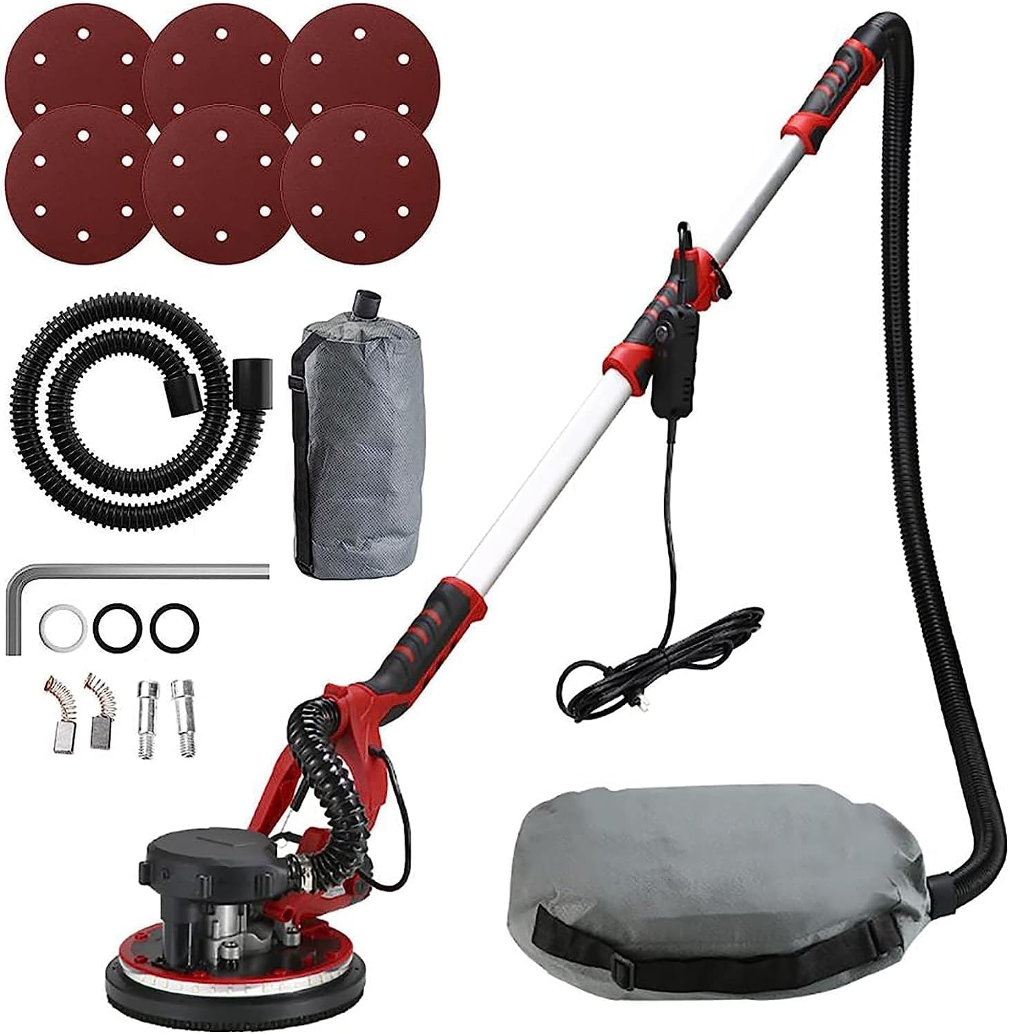 800W Drywall Sander, Electric Foldable Wall Sander, with Double-Deck ...