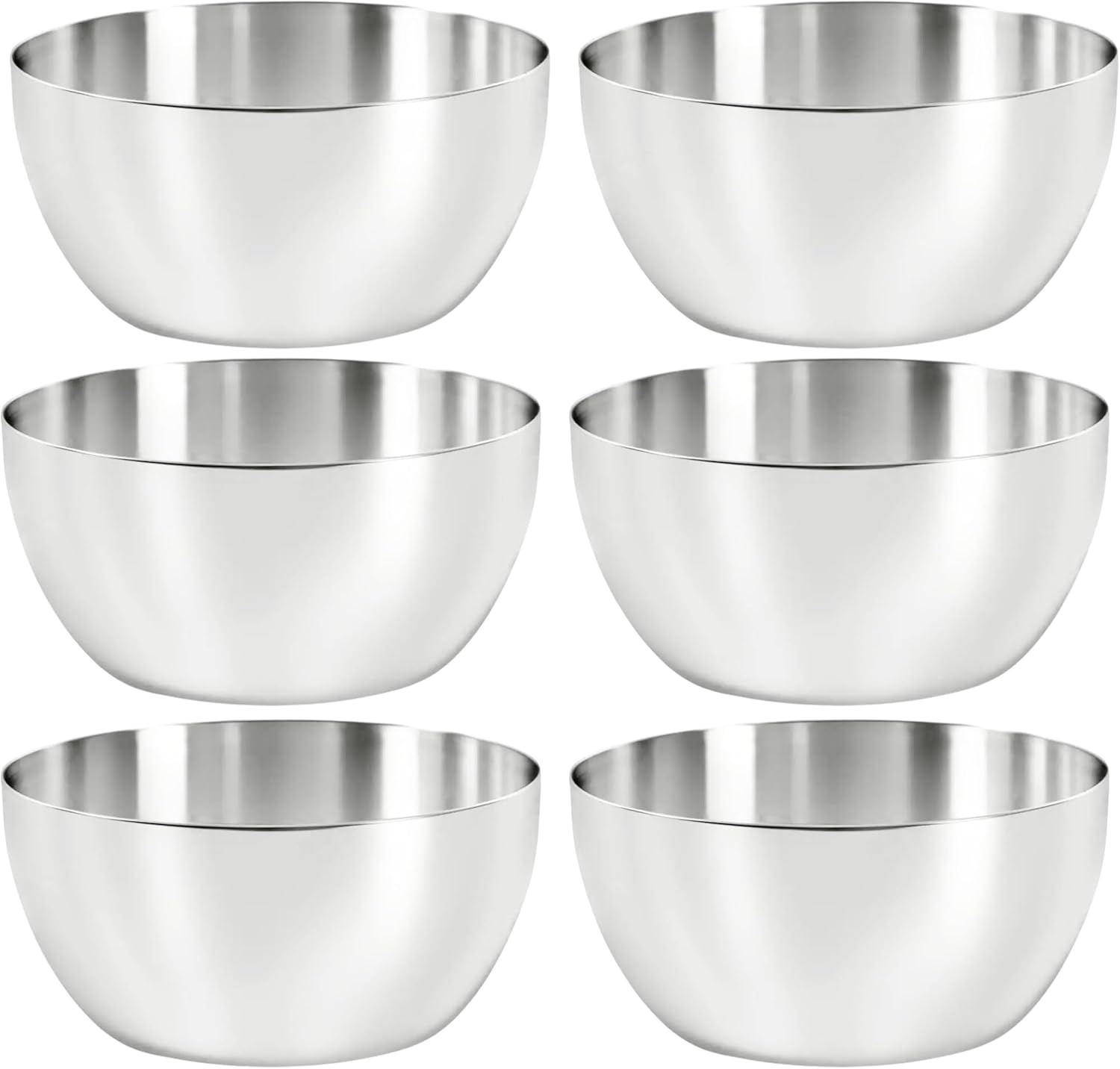 Amazon.com: WG inc Stainless Steel Bowls (6 Pack), 180 ML / 6 Oz ...