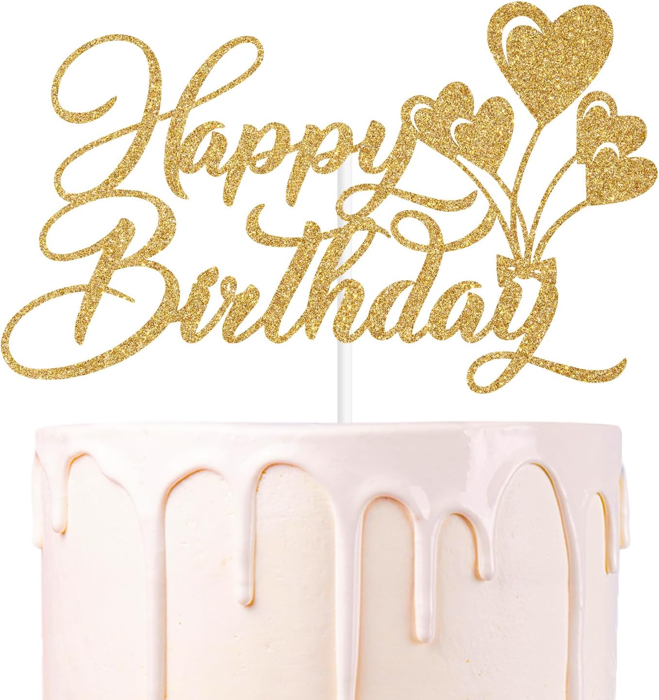 Amazon.com: Gold Glitter Happy Birthday Cake Topper, Go Shawty It's ...