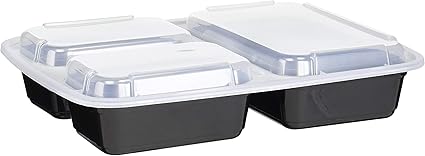 Amazon.com: Reditainer 3-Compartment Microwave Safe Food Container with ...