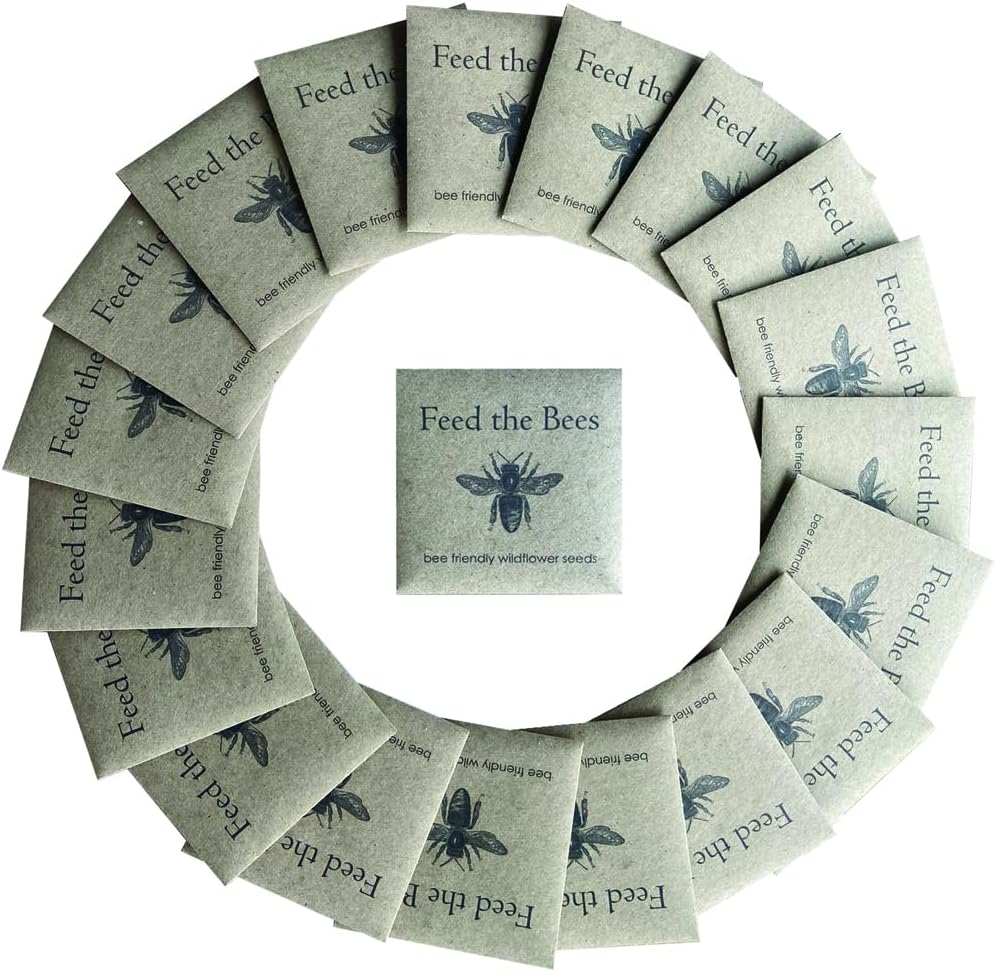 Amazon.com : Feed The Bees Wildflower Pollinator Mix Seed Packets ...