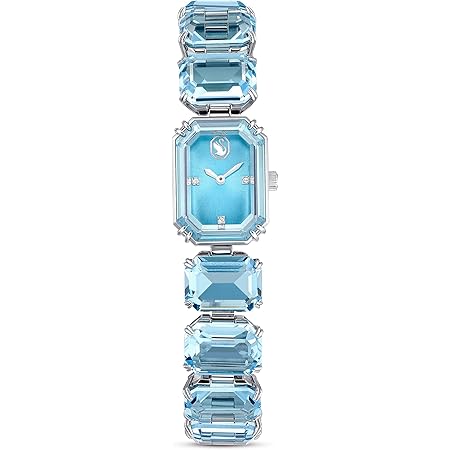 Swarovski Bracelet Watch, Blue Octagon Cut Crystals in a Stainless ...