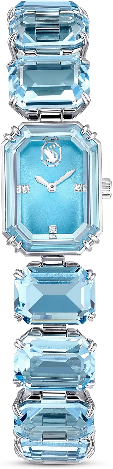 Swarovski Bracelet Watch, Blue Octagon Cut Crystals in a Stainless ...