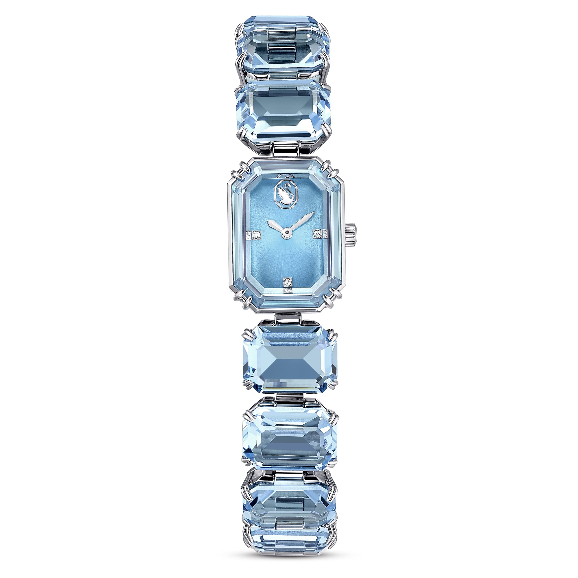 Swarovski Bracelet Watch, Blue Octagon Cut Crystals in a Stainless ...