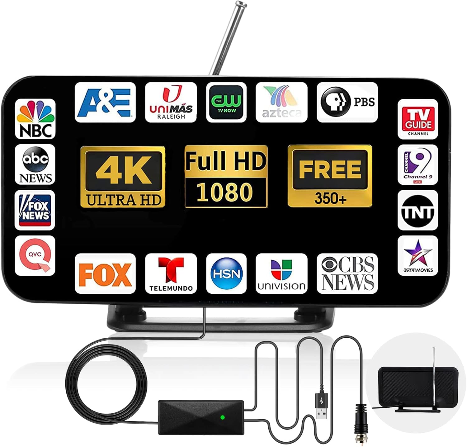 Amazon.com: Digital Indoor HDTV Antenna Long Range with Signal ...