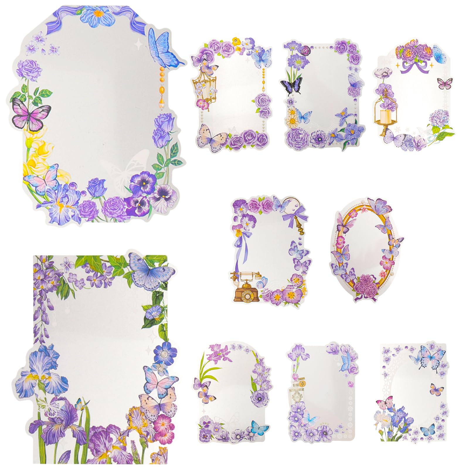 Amazon.com : 10 Sheets Scrapbook Stickers Photo Frame Stickers ...