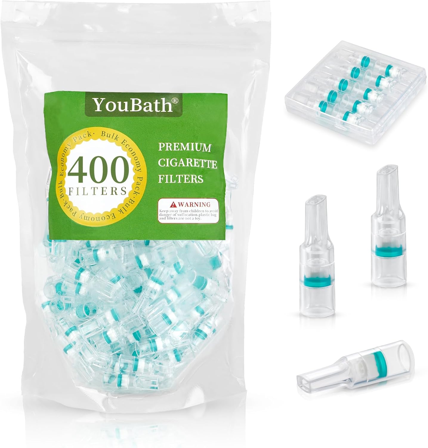 Amazon.com: 400-Pack Premium Cigarette Filters, That Remove Tar and ...