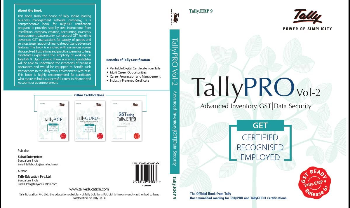 TallyPRO Vol II : Tally Education Private Limited: Amazon.com.mx: Libros