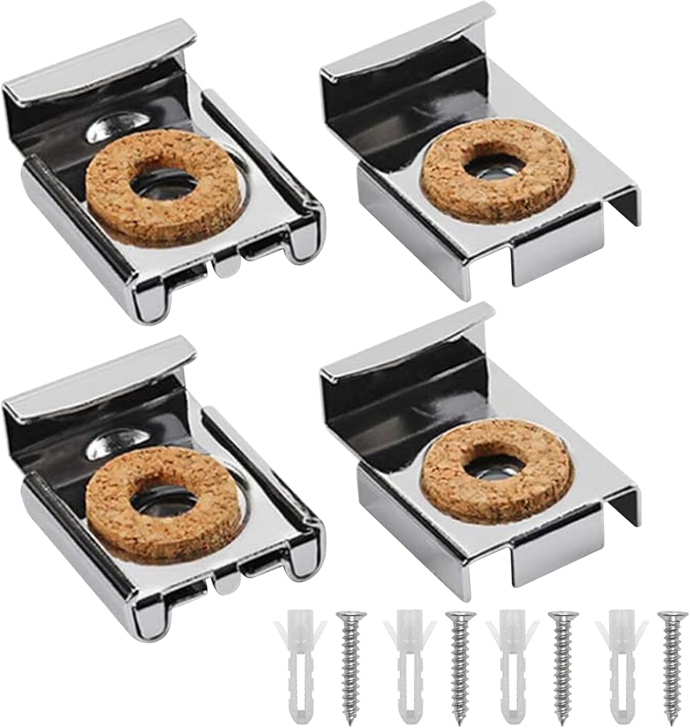 4pcs Mirror Hanger Clips, Mirror Brackets Frameless Mirror Glass Wall ...