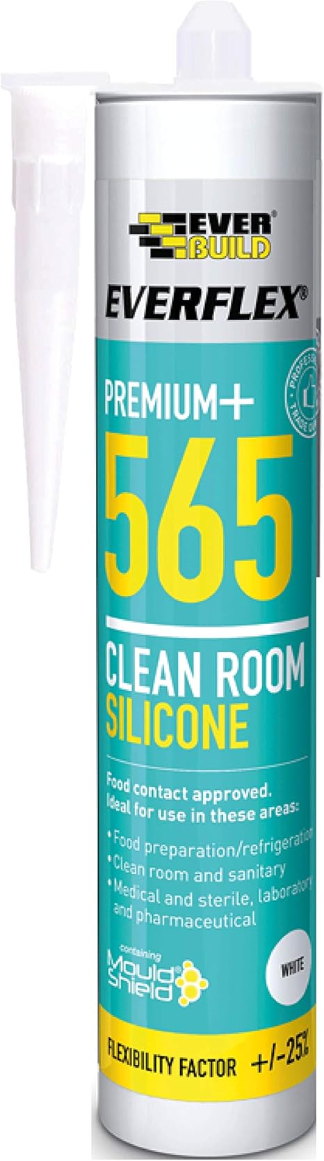 Everbuild Everflex 565 Premium+ Clean Room Silicone Sealant – Mould And ...
