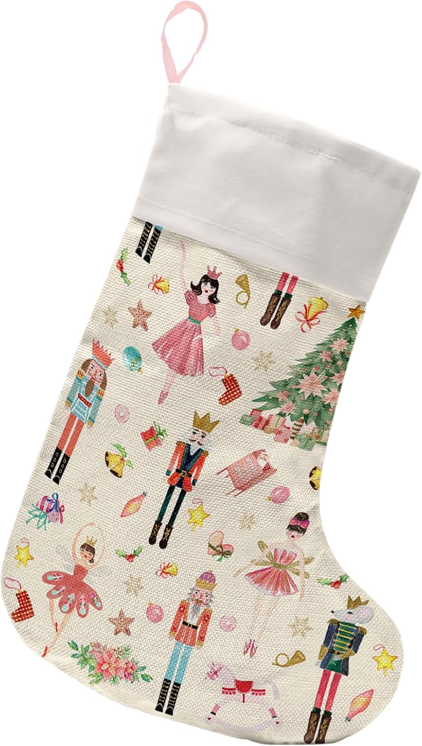 Amazon.com: AVQOHE Christmas Nutcracker Stocking, Cute Christmas ...
