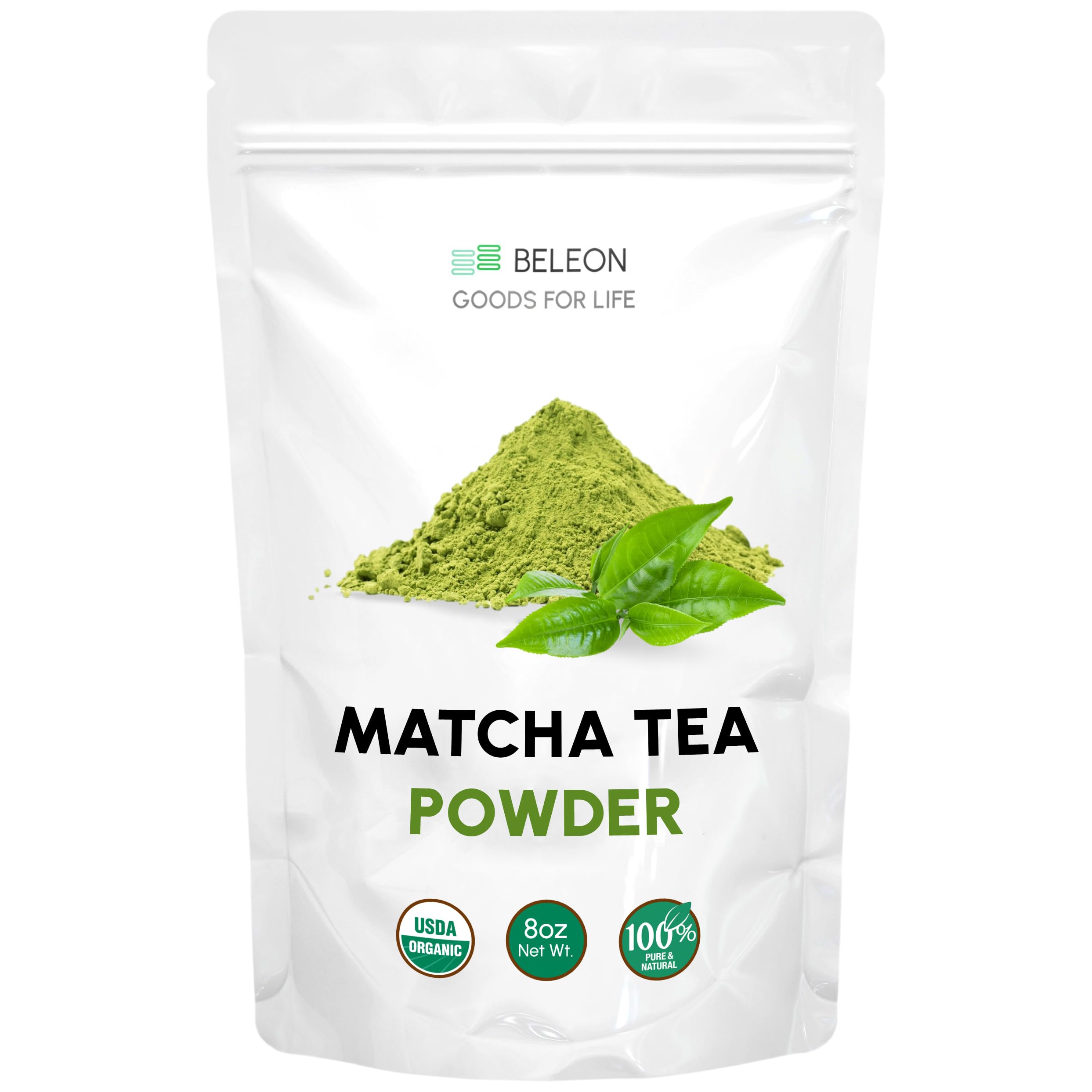 Amazon.com: Organic Matcha Green Tea Powder 8 oz - Pure Matcha for Tea ...