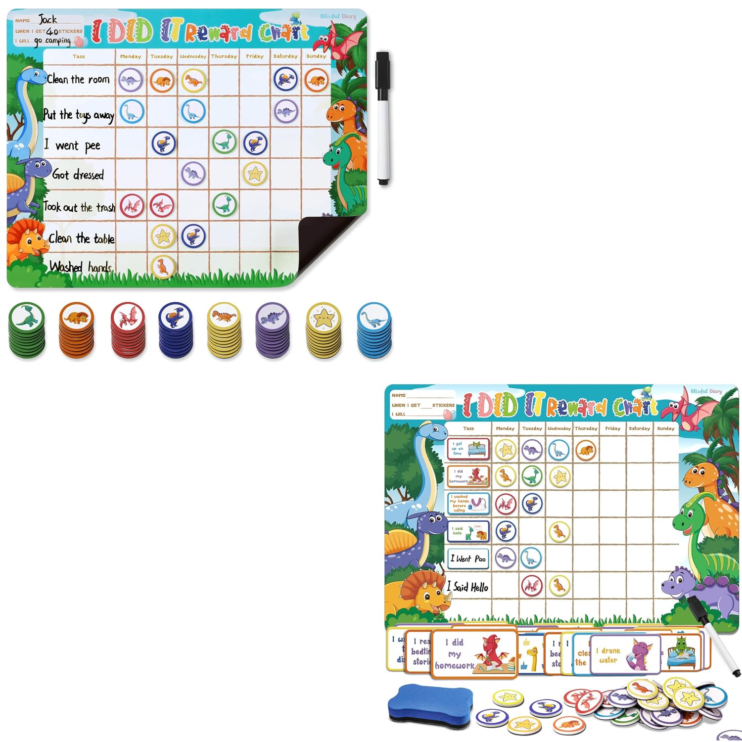 Amazon.com: Blissful Diary Chore Chart for Kids : Office Products