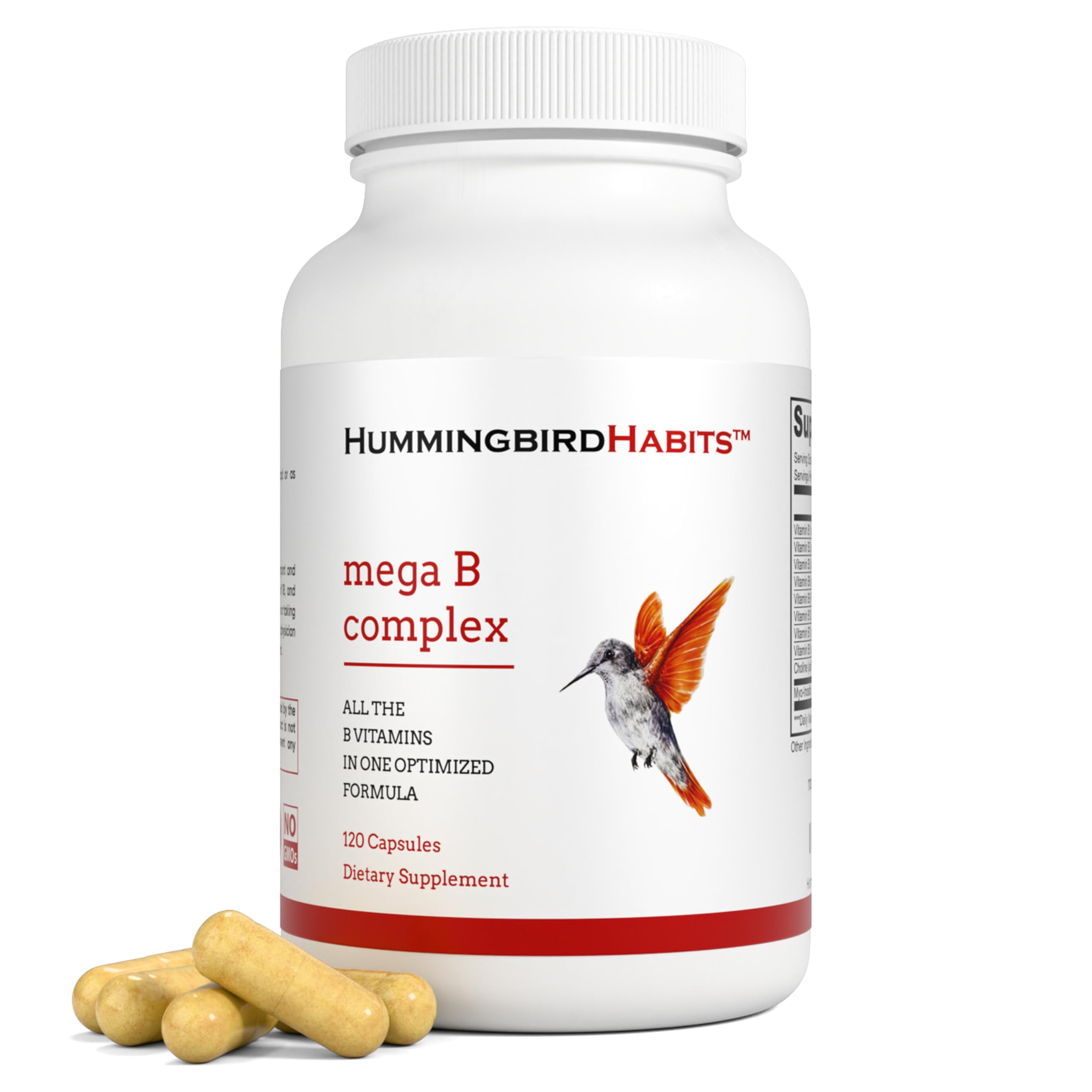 Amazon.com: HummingbirdHabits Mega B Complex, B Vitamin Supplement for ...