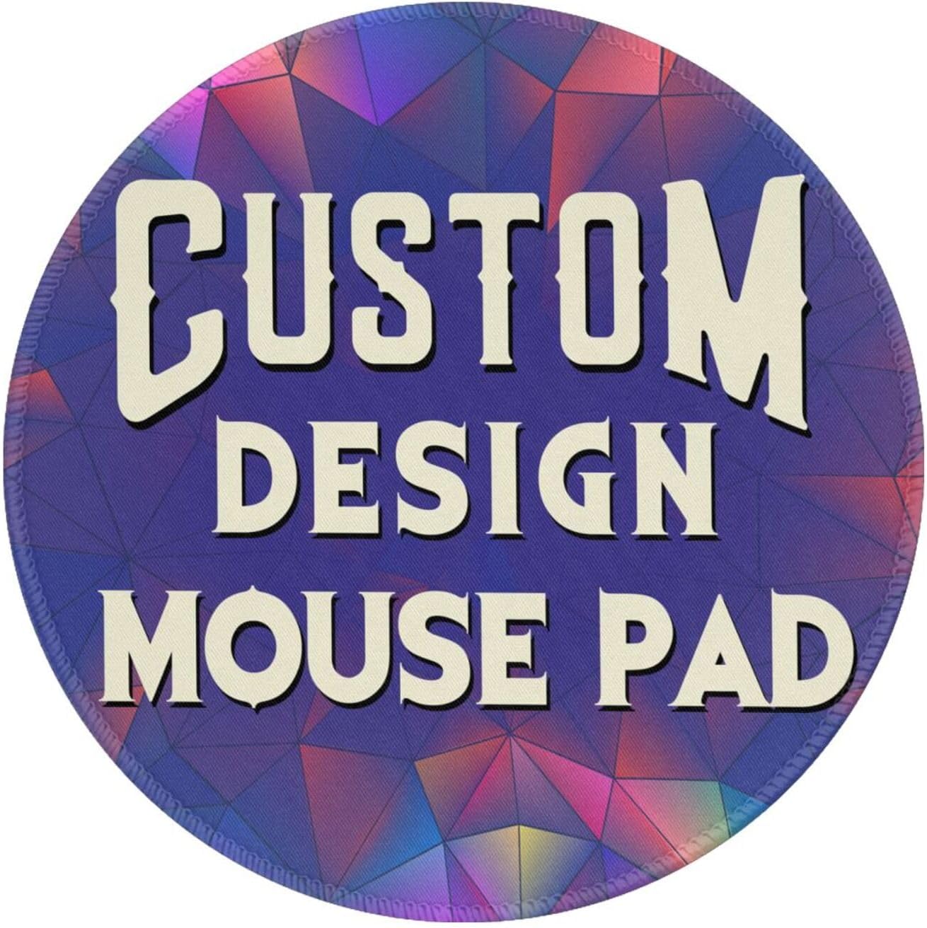 Amazon.com: Custom Round Mouse Pad 8 Inch Personalized Mousepad with ...