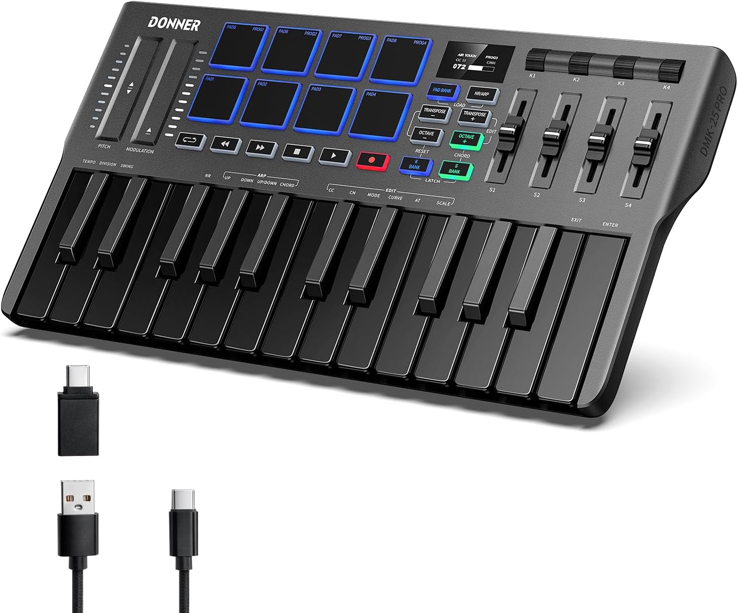 M-Audio Oxygen Pro Mini – 32 Key USB MIDI Keyboard Controller With Beat ...