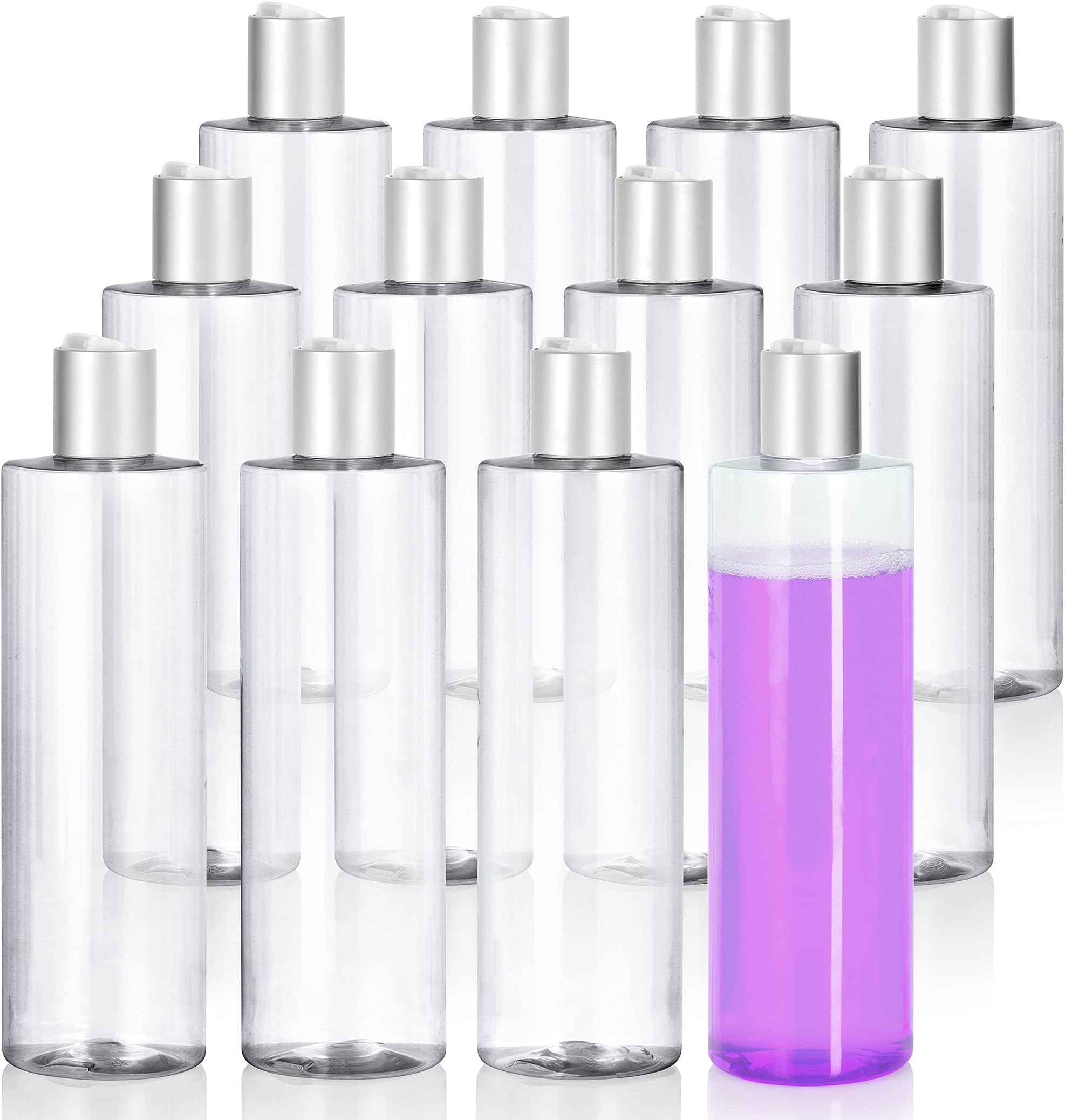 Refillable Containers JUVITUS 1 Oz HDPE Squeeze Bottles 12-Pack | Clear ...