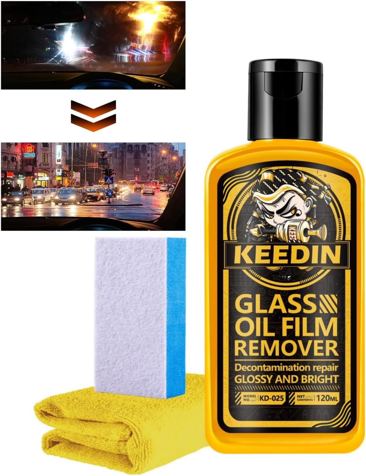 Amazon.com: KEE KEEDIN Degreaser Car Glass Oil Film Cleaner, Car Window ...