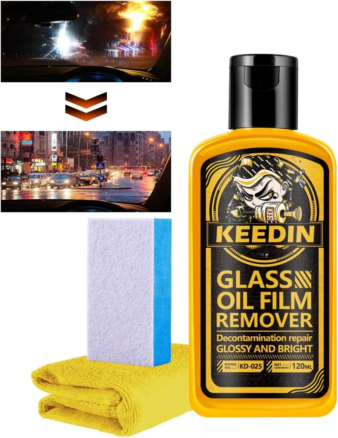 Amazon.com: KEE KEEDIN Degreaser Car Glass Oil Film Cleaner Window ...