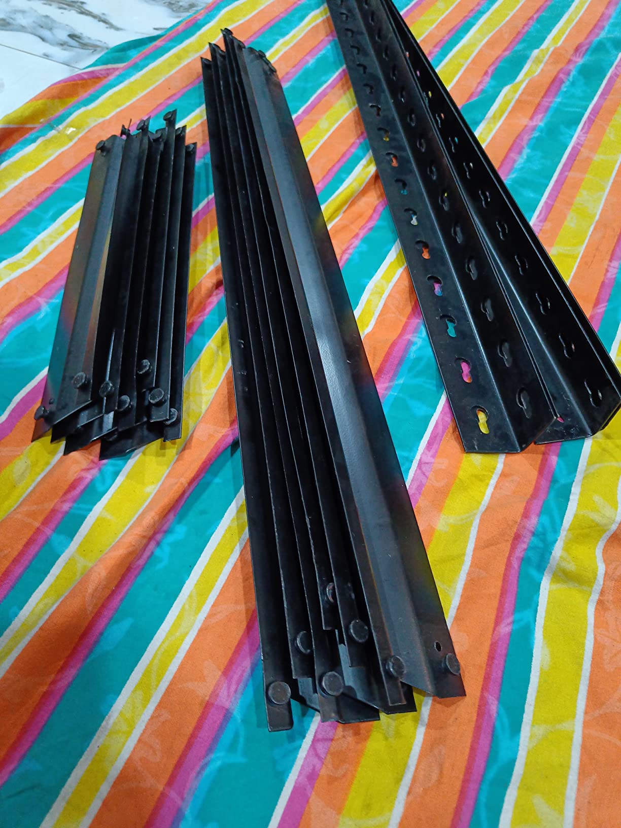 NAVRANG 30 * 24 * 12 Inches 3 Shelves Iron Matte Finish Adjustable ...