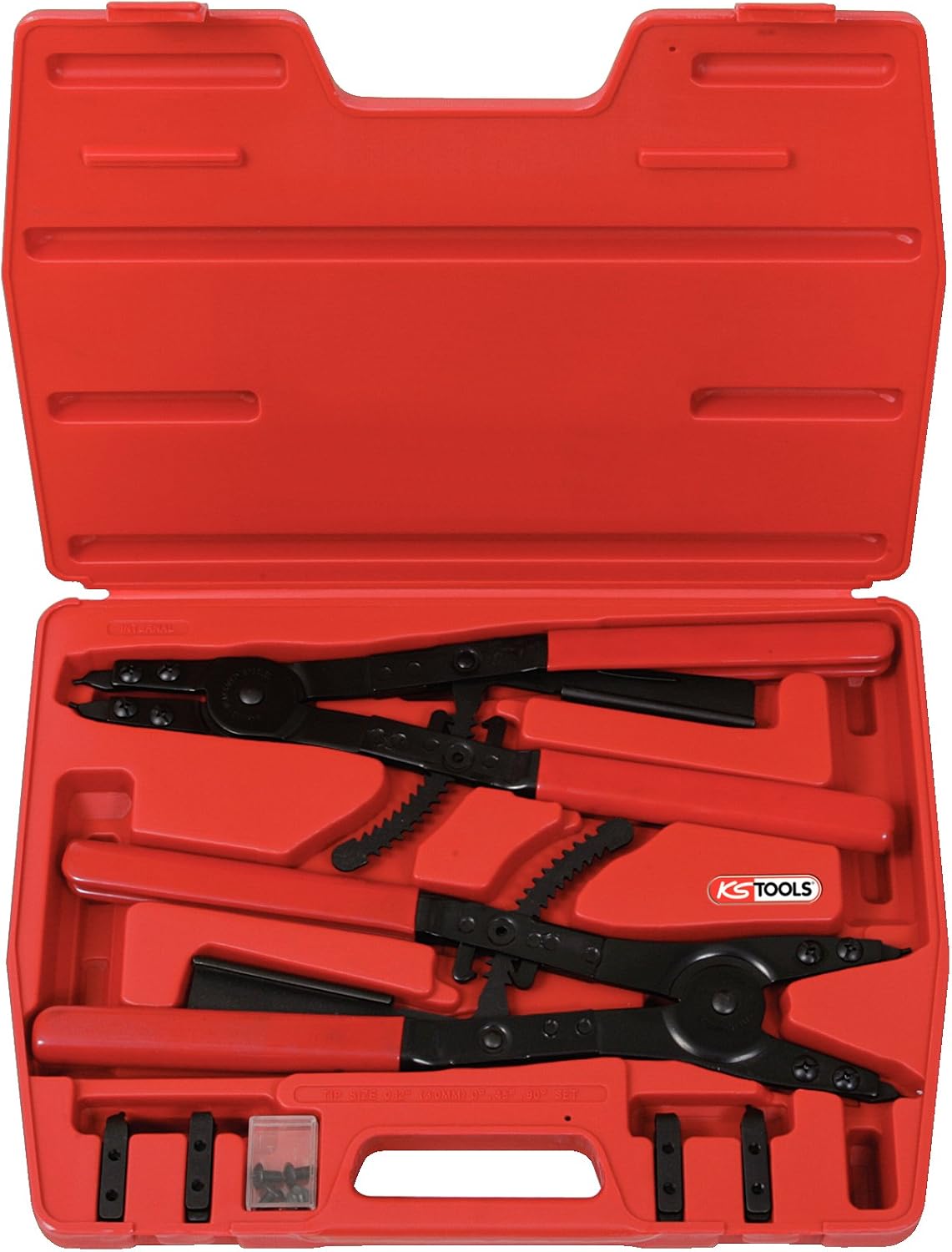 KS Tools 500.1300 Circlip pliers set with ratchet function, 14 pcs ...
