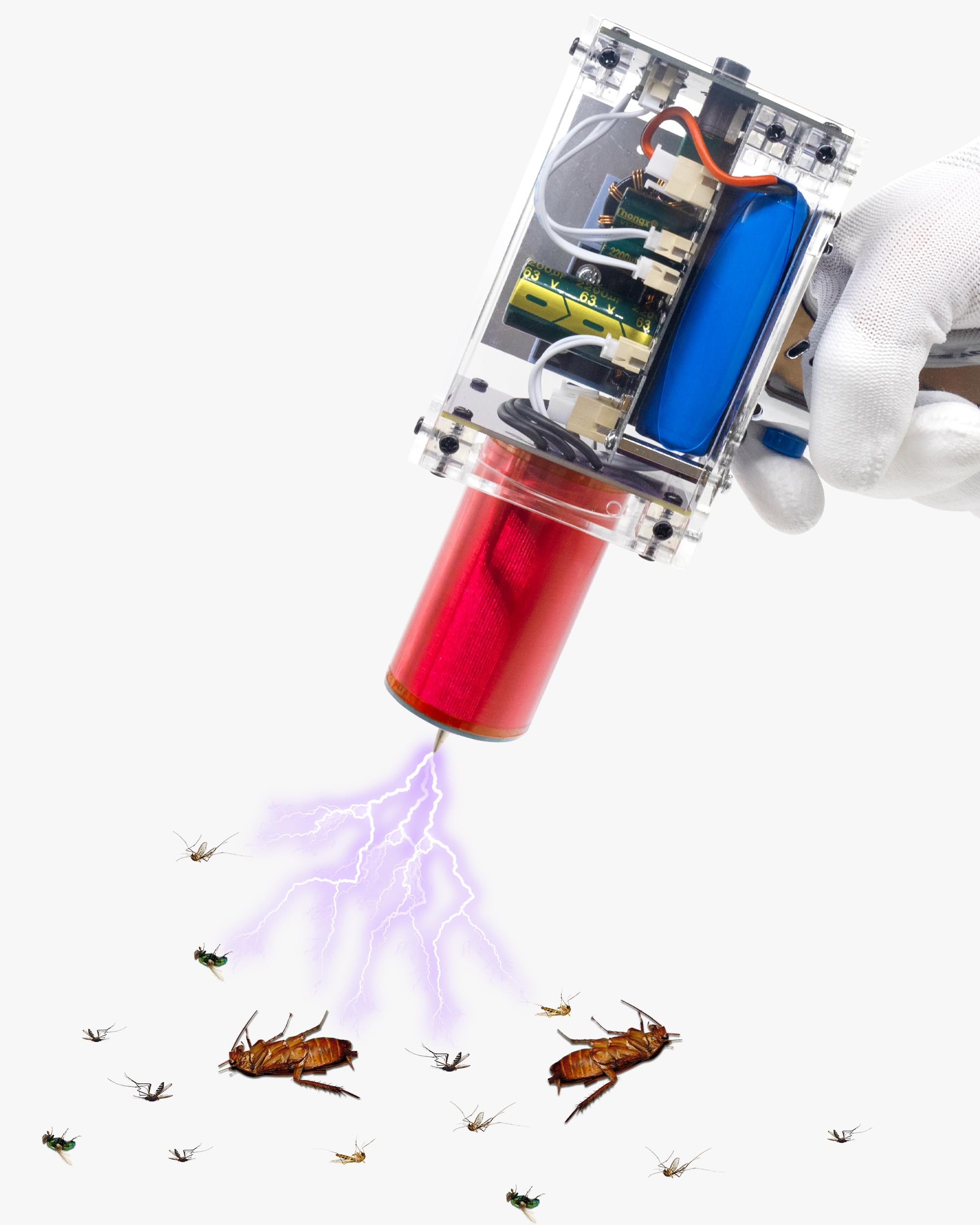 Fly Killer Tesla Coil Handheld Gun - Mini Arc Lightning Generator For ...