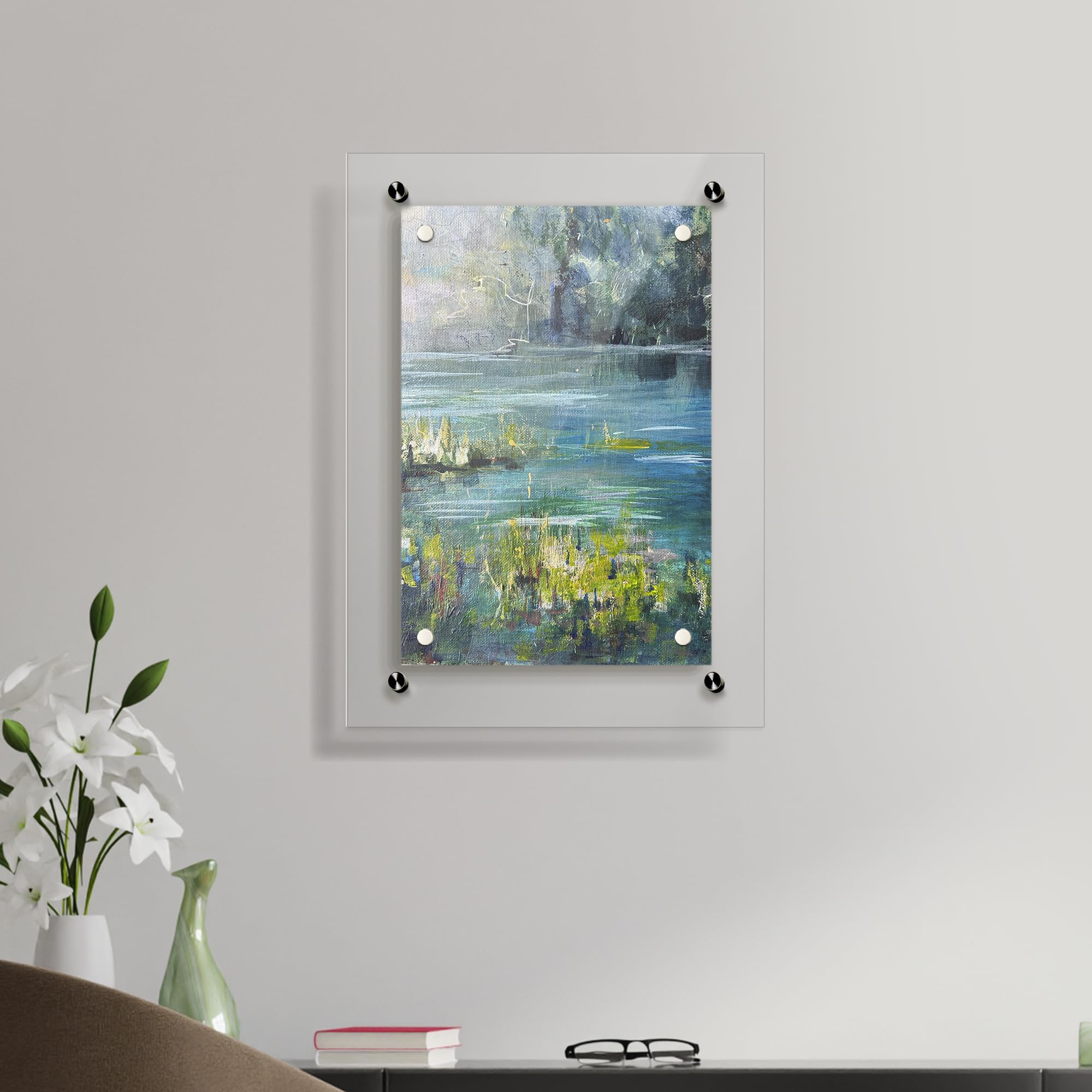 Fab Glass and Mirror Acrylic Floating Frame 19x23, for Photo up to ...