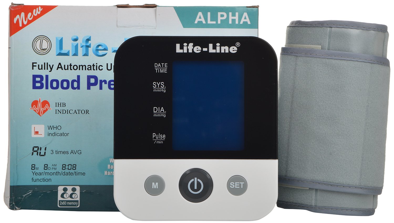 Life Line Fully Automatic Upper Arm Style Blood Pressure Monitor- White ...