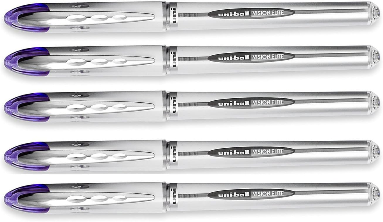 Amazon.com: uniball Vision Elite Roller Ball Stick Pen, Red Bold 2 Pens ...