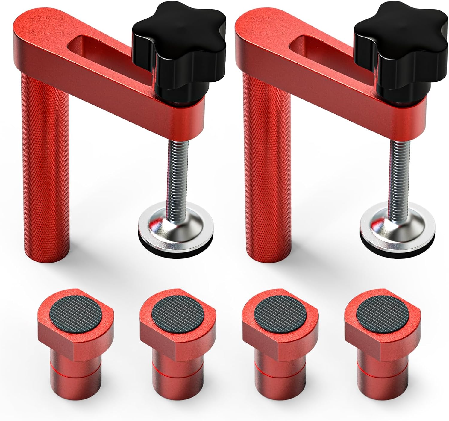 QCDENG 2pcs Bench Dog Clamp, 3/4"（19mm) Adjustable Holdfast Dog Hole ...