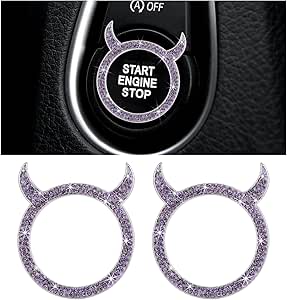 Amazon.com: Suvnie 2 PCS Bling Car Engine Start Button Cover, Crystal ...