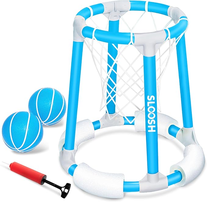 Amazon.com: Sloosh Pool Basketball Hoop Toys, Floating Basketball Pool ...