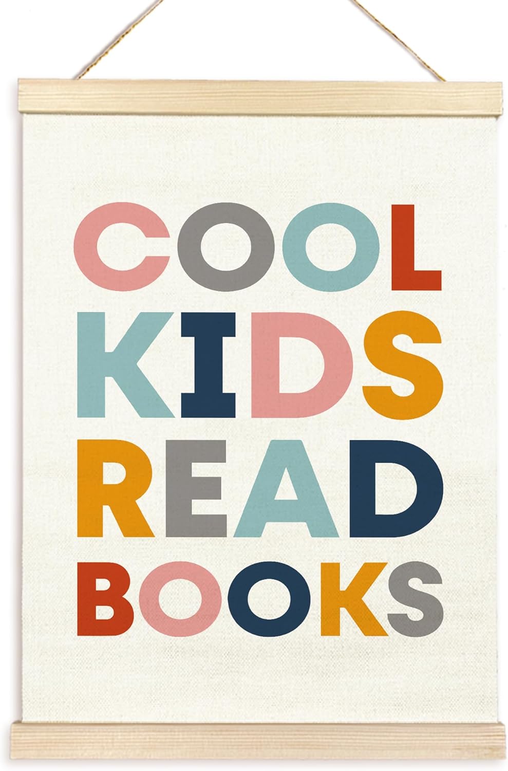 TAEDIN Cool Kids Read Books Poster Hanger Frame, Baby Boys Girls Wooden ...