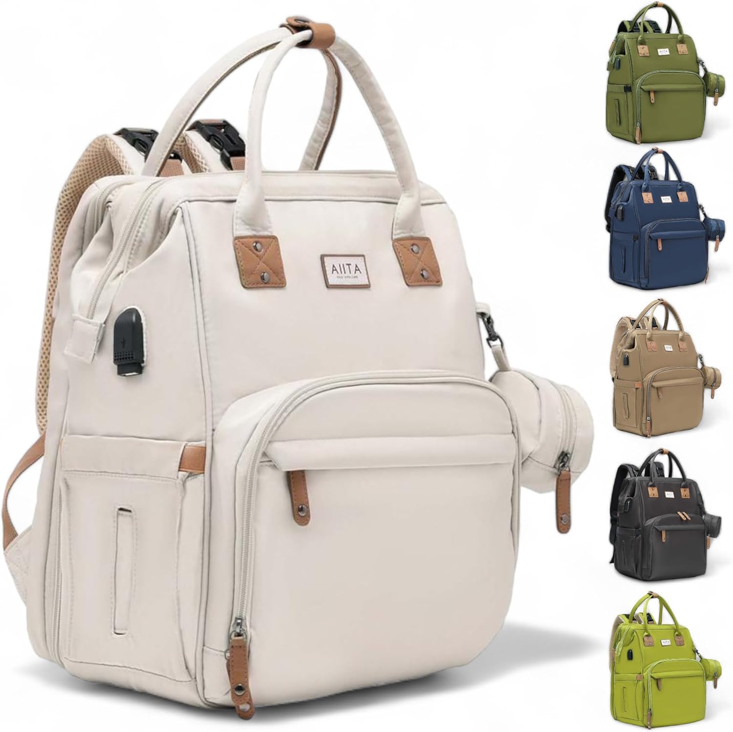 Amazon.com: AIITA Diaper Bag Backpack, Multifunction Diaper Bag with ...