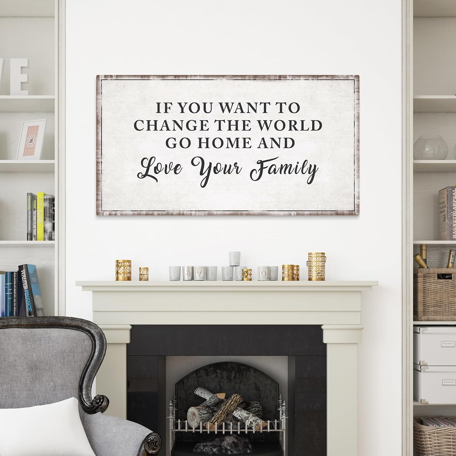 Amazon.com: Inspirational Art Decor - Christian Wall Art & Family Wall ...