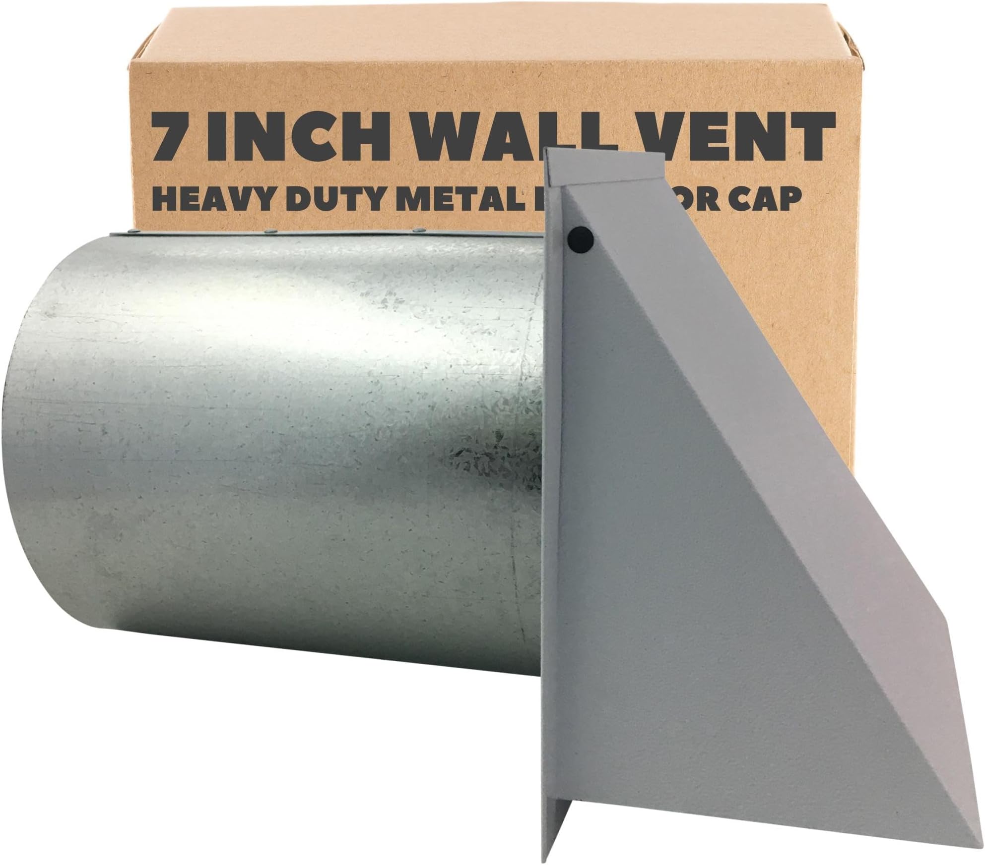Amazon.com: 7 Inch Wall Vent Cap - Galvanized Steel with Damper ...