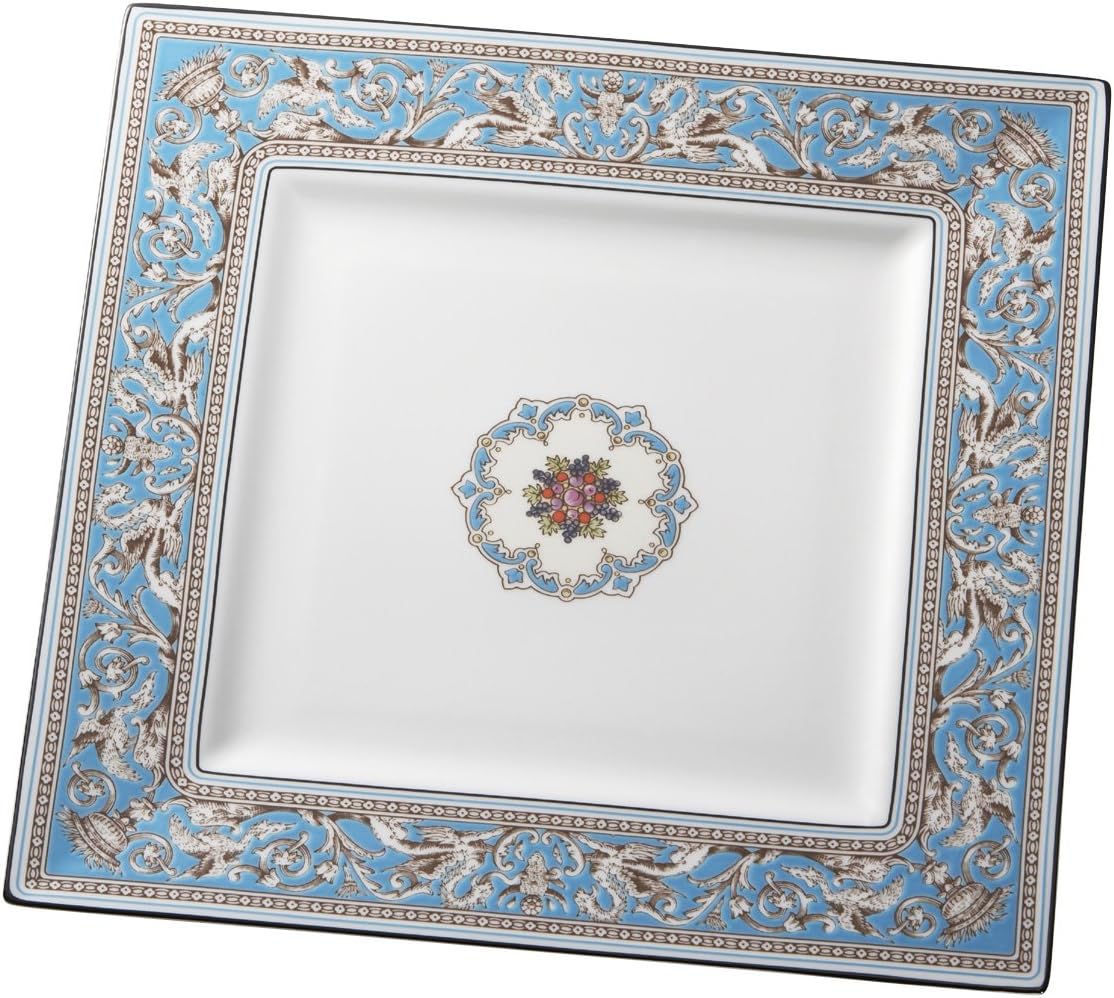 Amazon.com: Wedgwood Florentine Turquoise Square Plate Plate 10.6 ...
