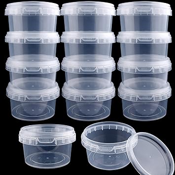 Amazon.com: 12 Pcs 10 oz Slime Containers with Lids,Clear Foam Ball Toy ...