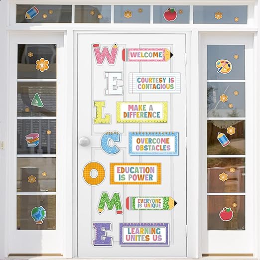 Amazon.com: Cinrobiye Welcome Window Door Clings Stickers,Welcome ...