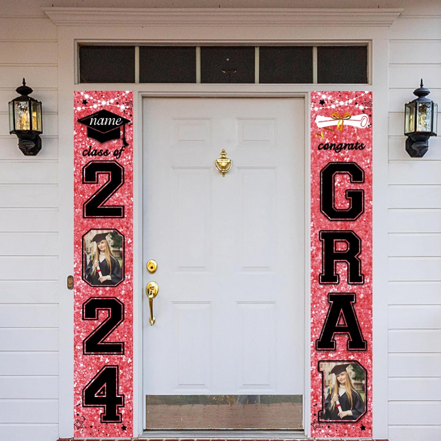 Amazon.com: AUBAO Custom 2024 Graduation Party Decorations Porch Sign ...
